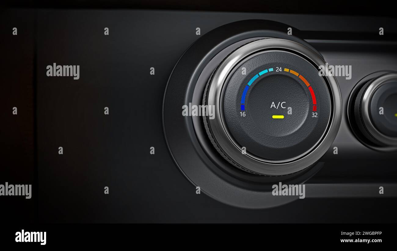 AC button of a modern car. 3D illustration Stock Photo - Alamy