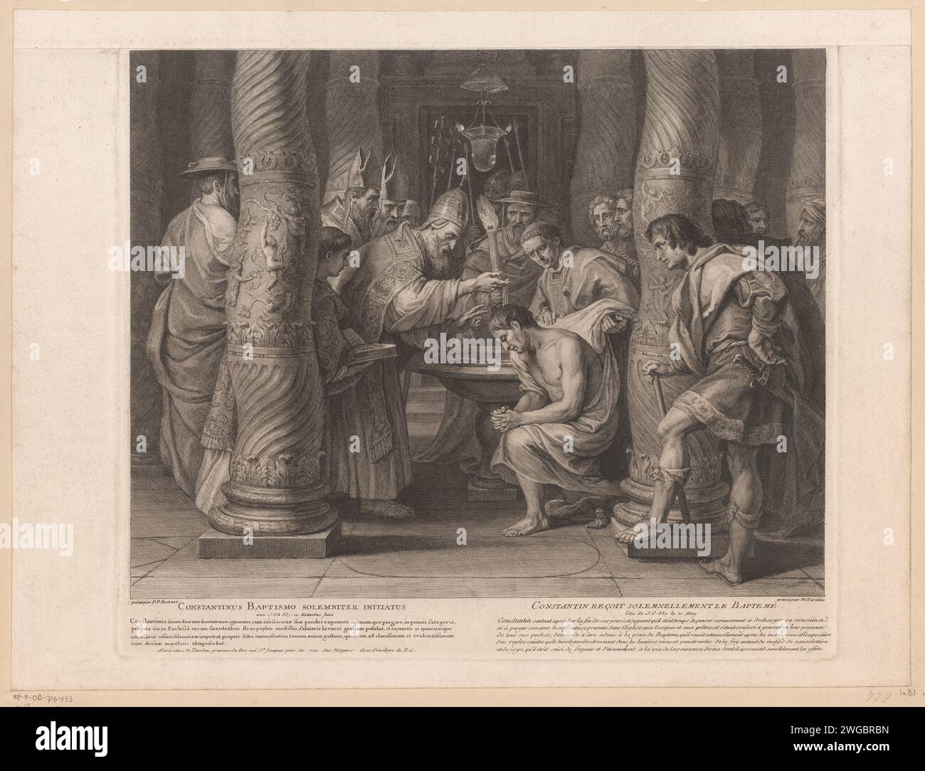 The baptism of constantine by pope sylvester i hi-res stock photography ...