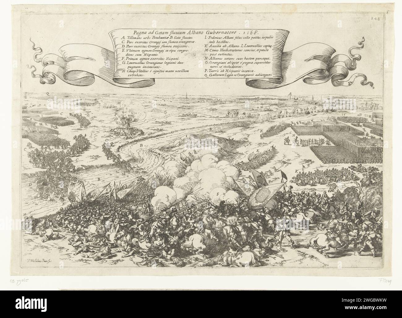 Battle on the river Gete, 1568, 1630 - 1632 print Battle on the river ...