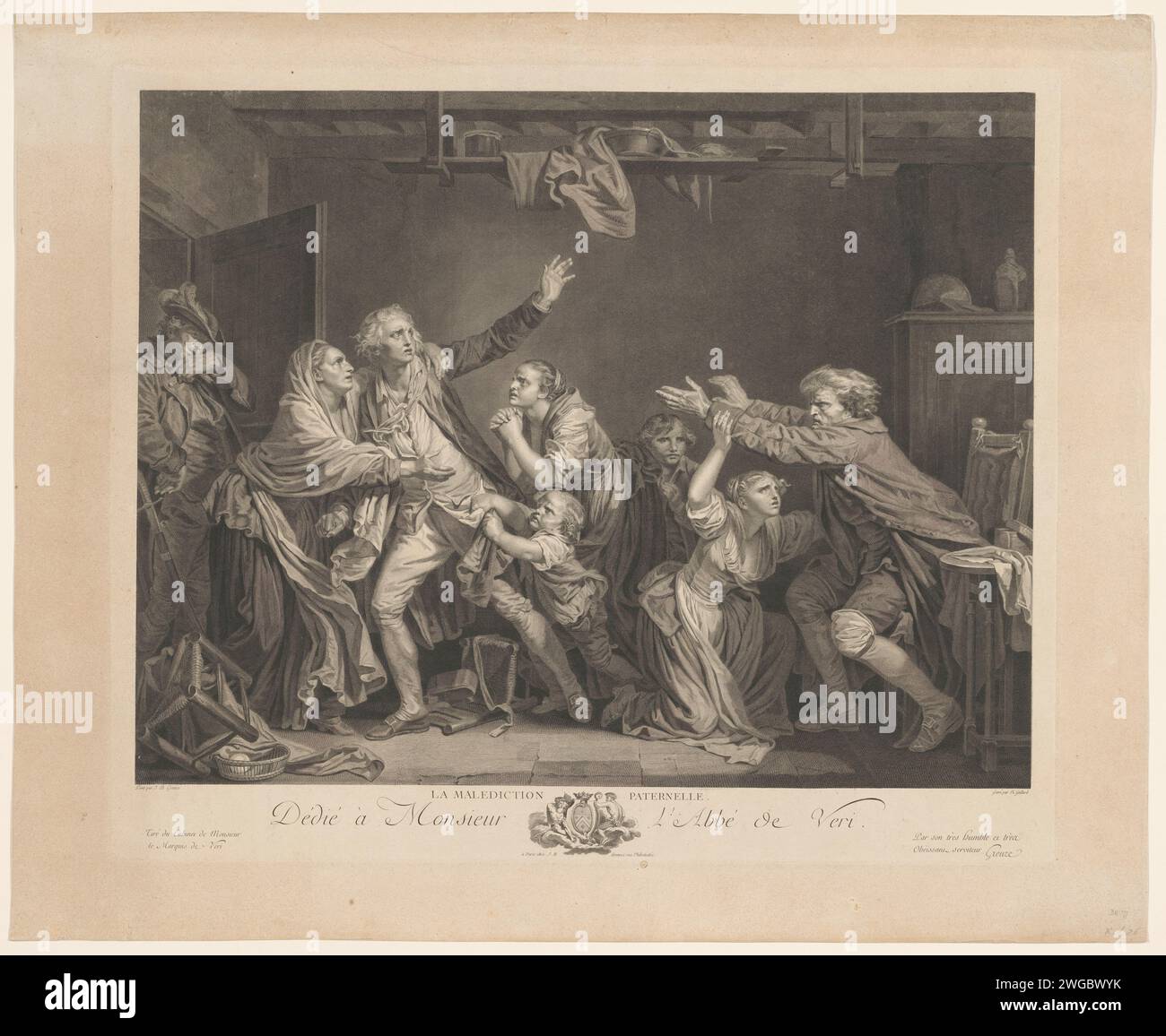 Quarrel between father and son, René Gaillard, After Jean -Baptiste ...