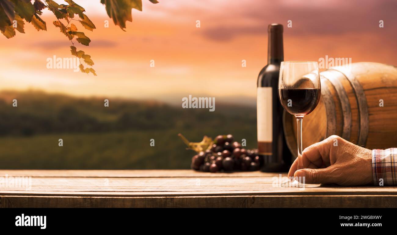 Senior expert winemaker drinking hi-res stock photography and images ...