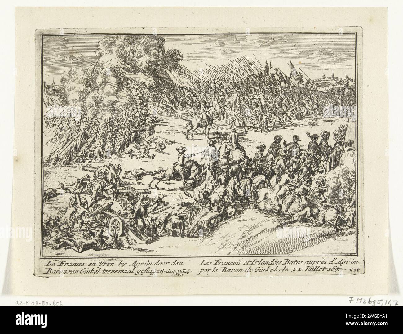 Battle of Augrim, 1691, 1695 print Decisive victory achieved by the ...