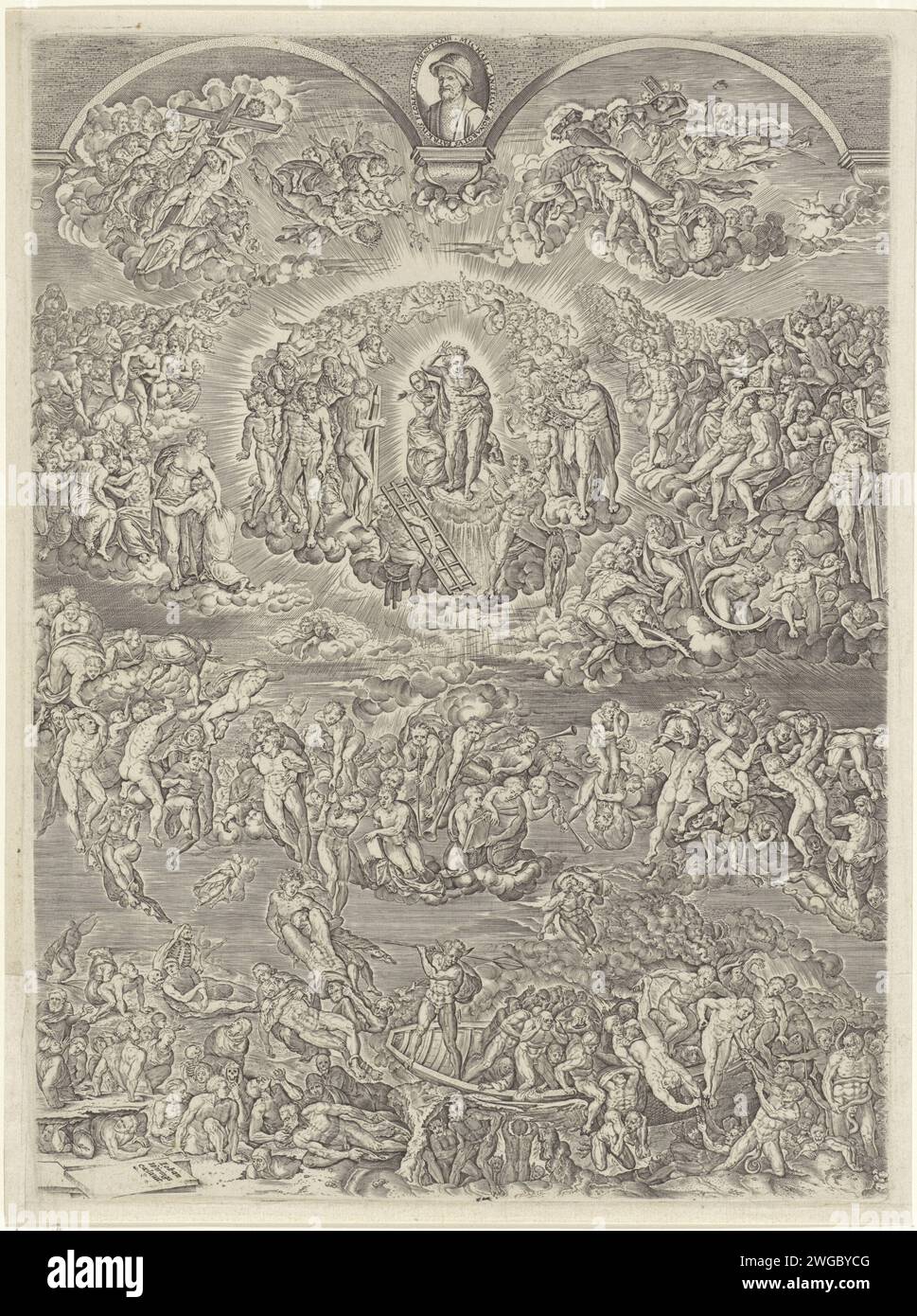 Last Judgment, Johannes Wierix, After Michelangelo, After Martino Rota ...
