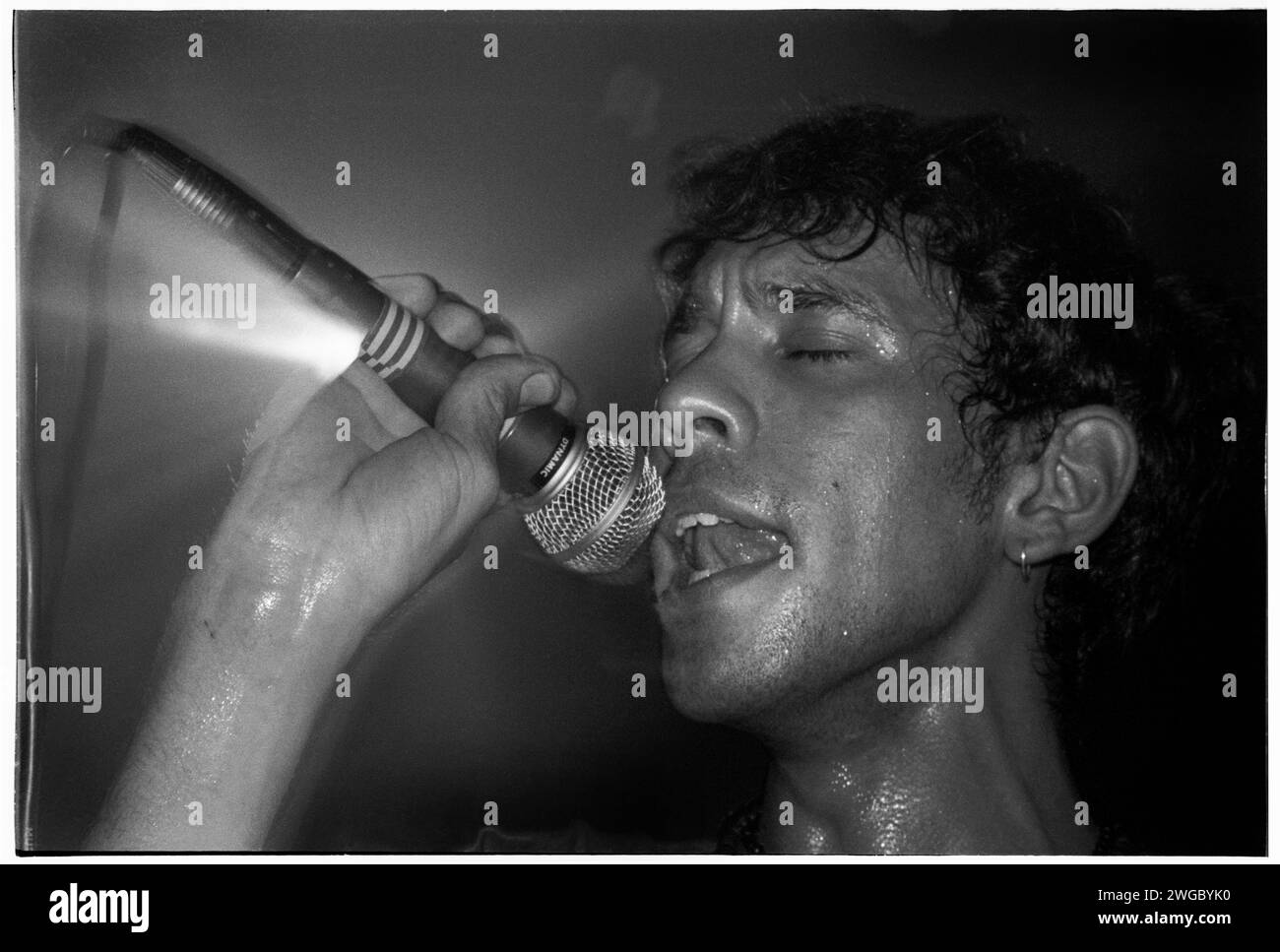 RICK WITTER, EARLY TOUR, 1994: A young Rick Witter of Shed Seven ...