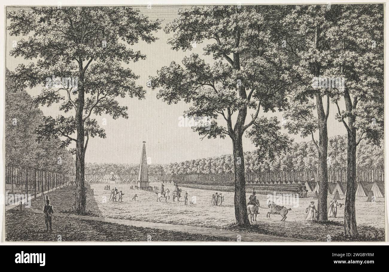 View of the French camp on the Malieveld in The Hague in honor of the ...