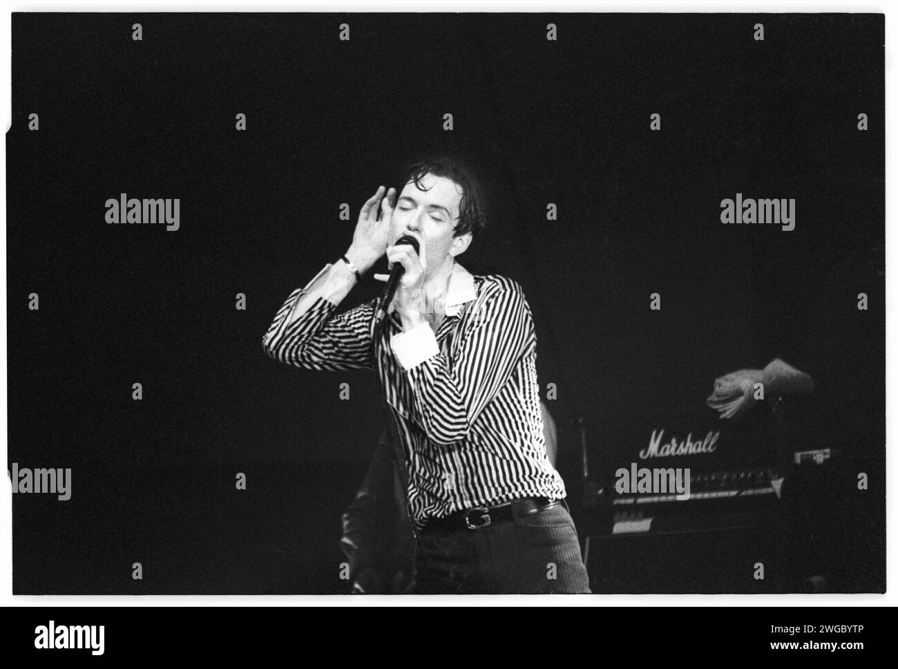 JARVIS COCKER, DIFFERENT CLASS TOUR, 1995: Jarvis Cocker of the band Pulp playing at Cardiff ...