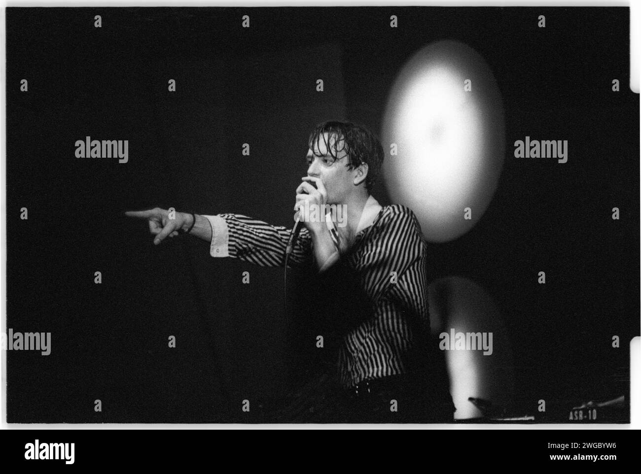 JARVIS COCKER, DIFFERENT CLASS TOUR, 1995: Jarvis Cocker of the band Pulp playing at Cardiff ...