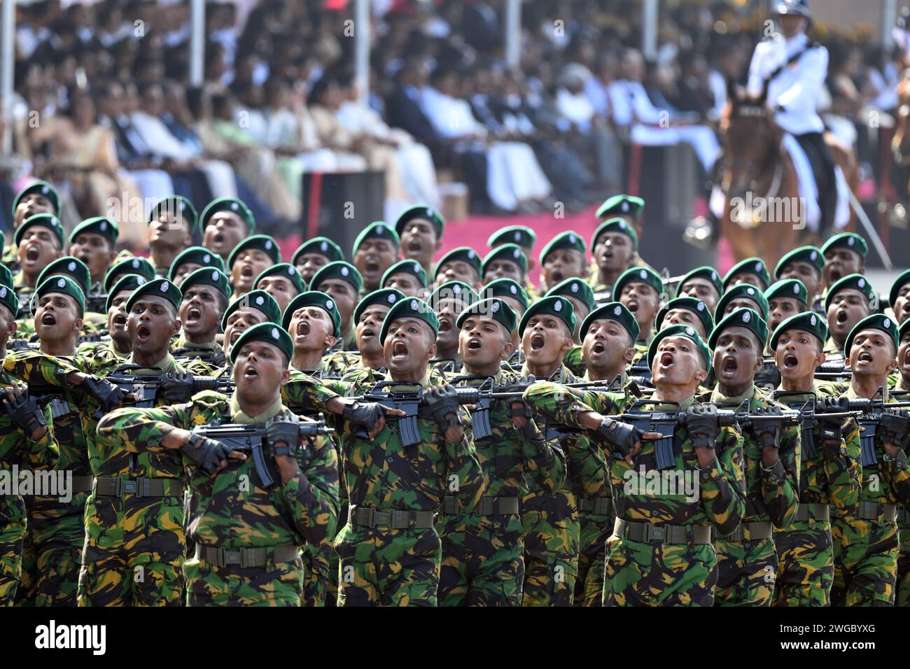 Colombo, Sri Lanka. 4th Feb, 2024. A military parade to celebrate the ...