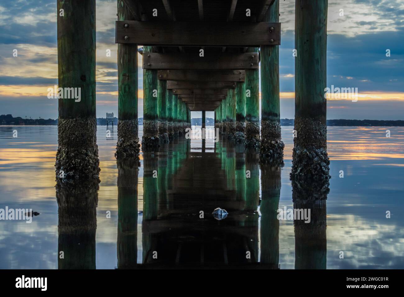 Under the dock Stock Photo - Alamy