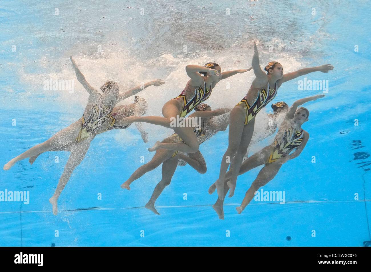 Egypt team compete in the mixed team acrobatic final of artistic ...