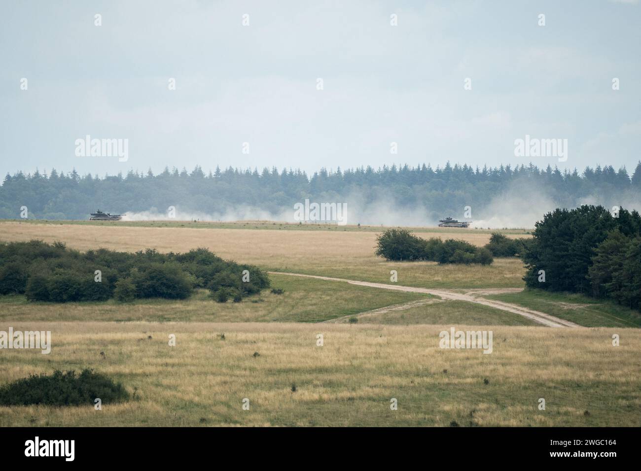British army military convoy moving across countryside Stock Photo - Alamy