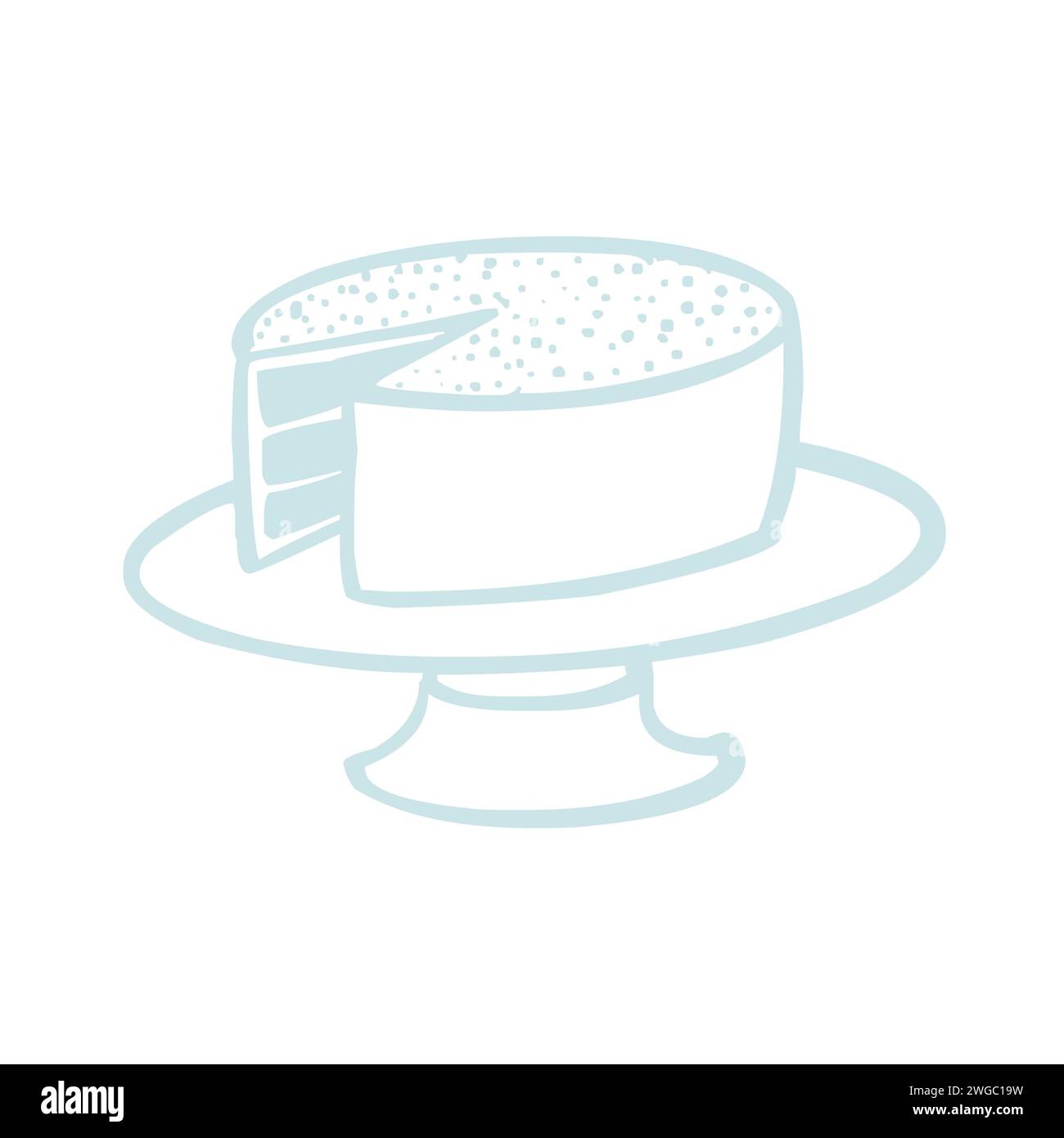 Homemade chocolate cake cut Stock Vector Images - Alamy