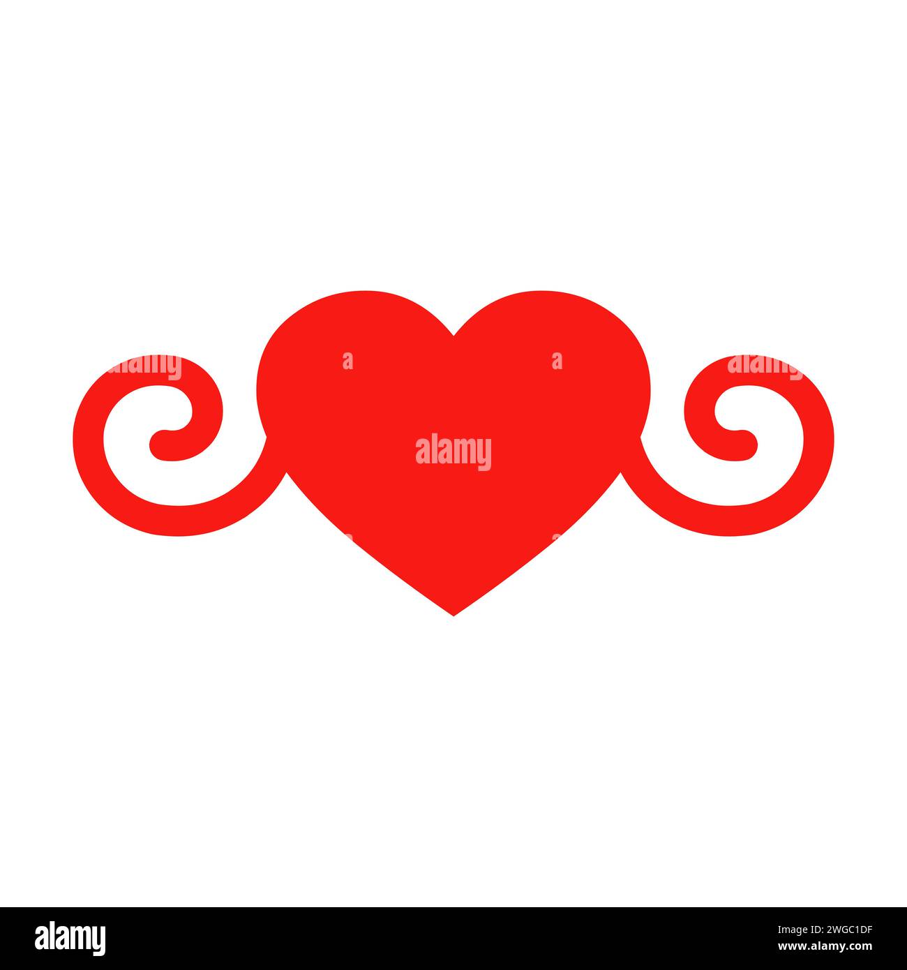 Red floral heart Stock Vector Images - Alamy