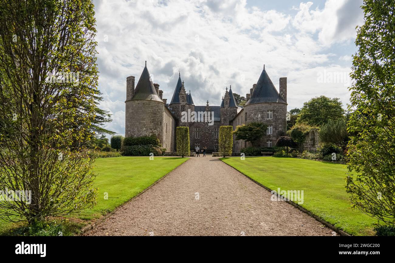 Chateau de Kergrist, France. Medieval estate house with normandy ...