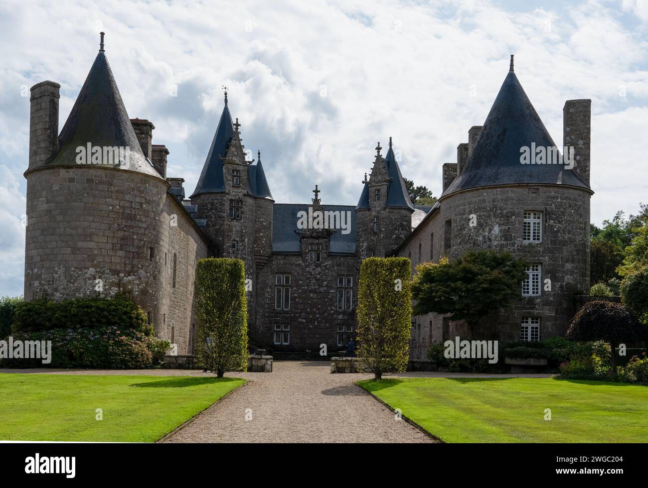 Chateau de Kergrist, France. Medieval estate house with normandy ...