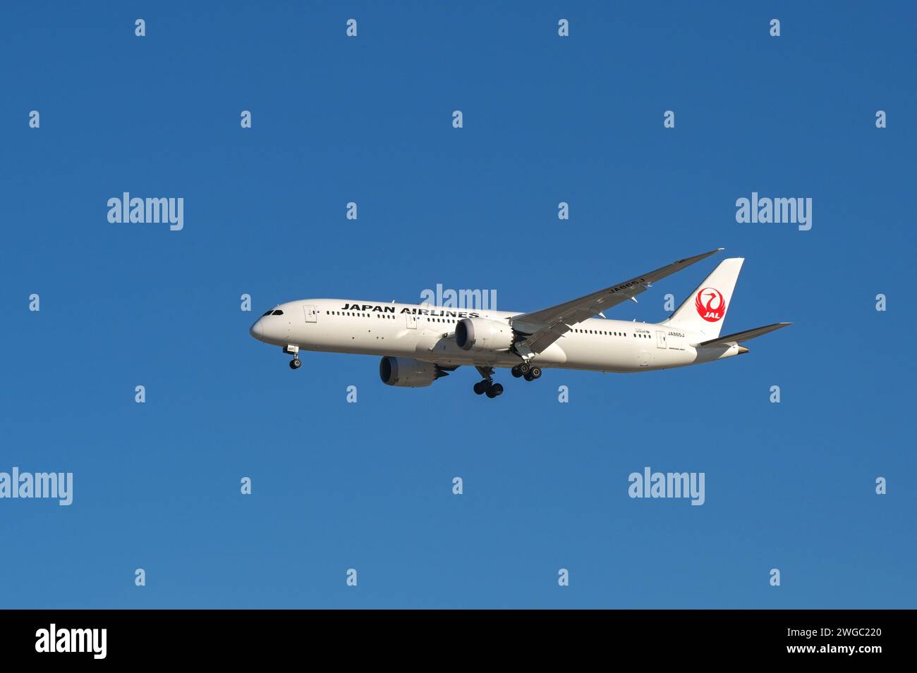 Los Angeles, California, USA - 12 January 2023: Boeing 787 Dreamliner ...