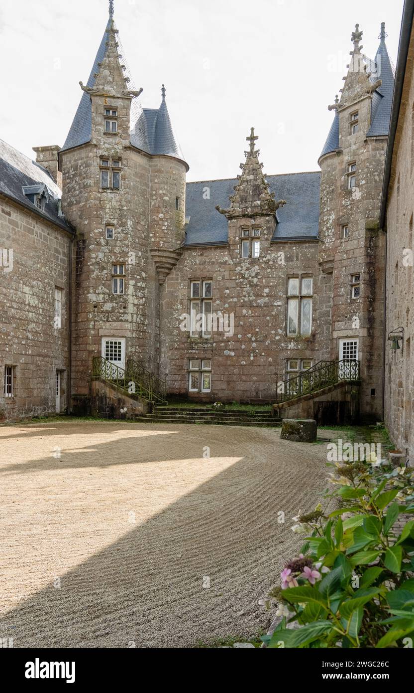 Chateau de Kergrist, France. Medieval estate house with normandy ...