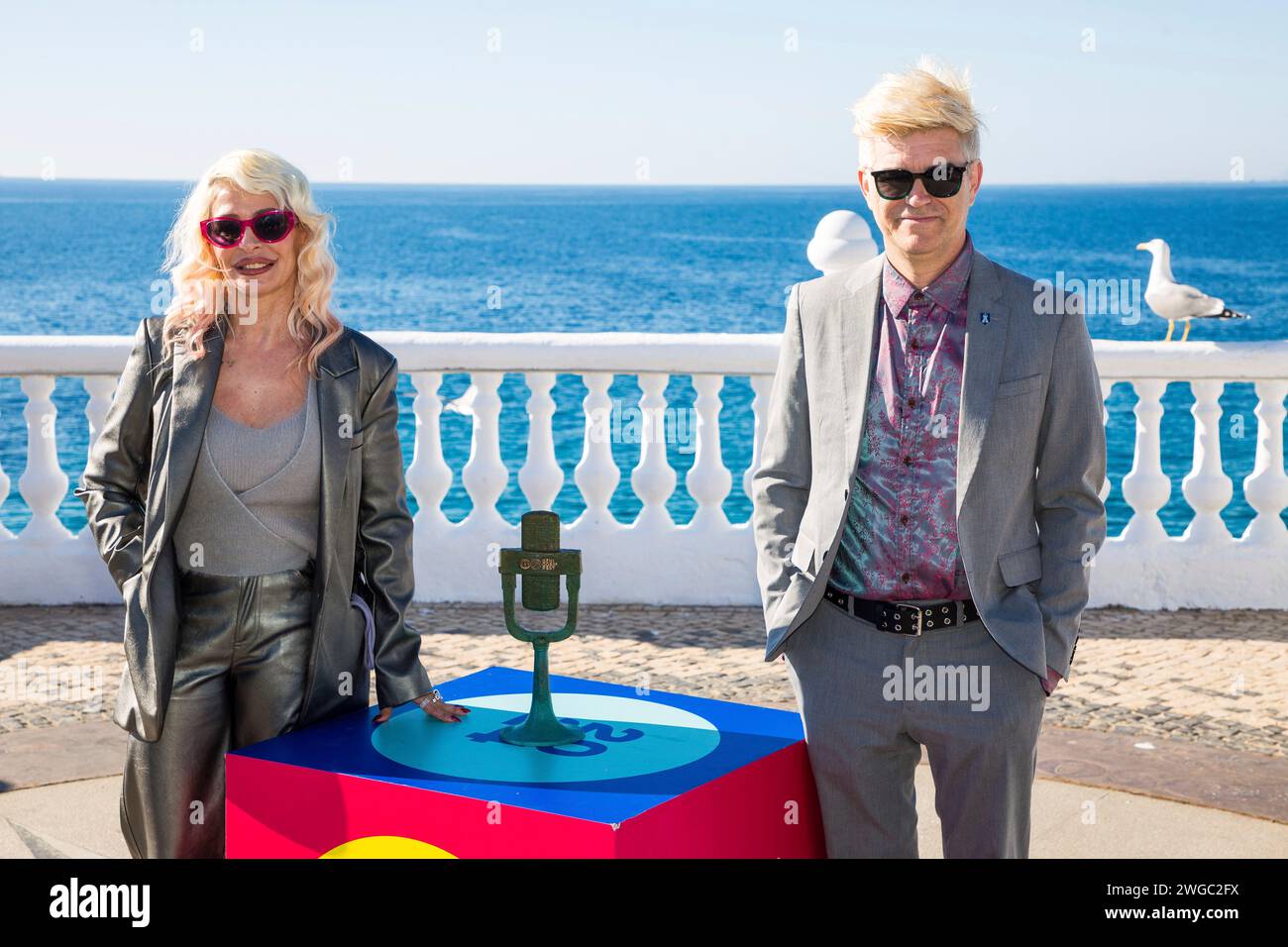 The group Nebulossa poses after winning the Benidorm Fest 2024, at the ...
