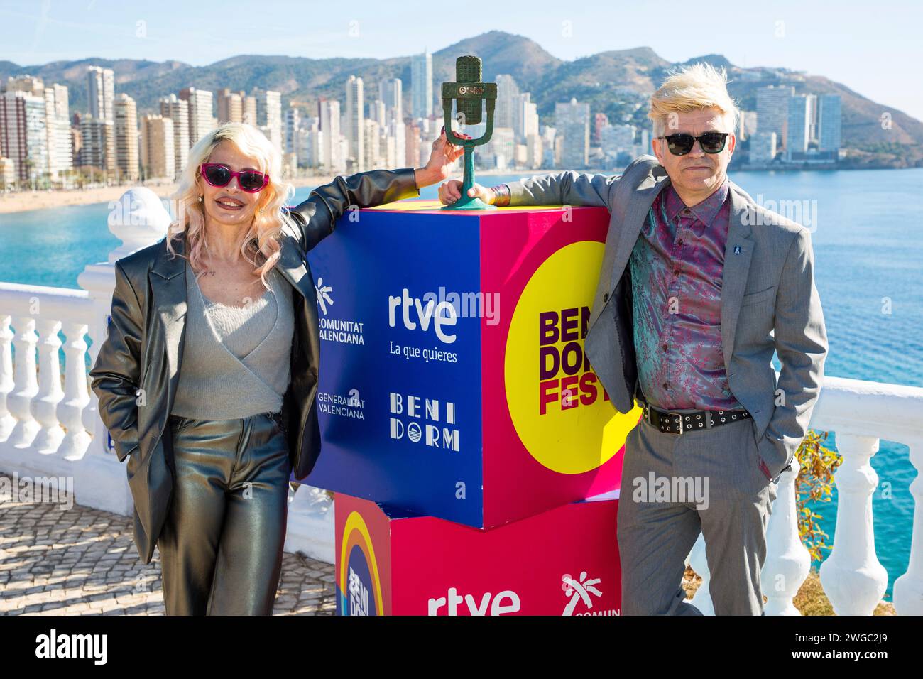 The group Nebulossa poses after winning the Benidorm Fest 2024, at the ...