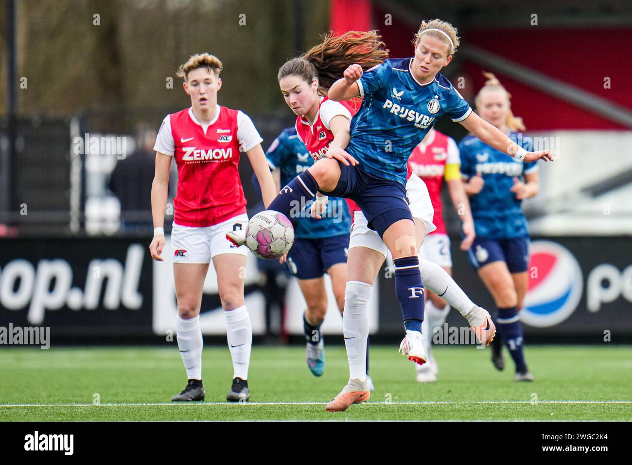Wijdewormer, Netherlands. 04th Feb, 2024. Wijdewormer - Isa Colin of AZ ...