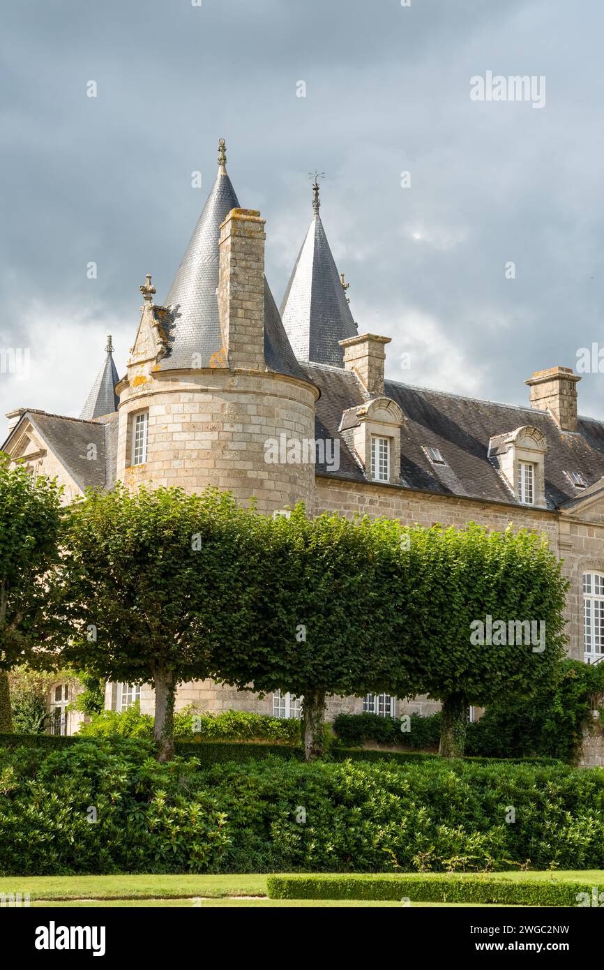 Chateau de Kergrist, France. Medieval estate house with normandy ...