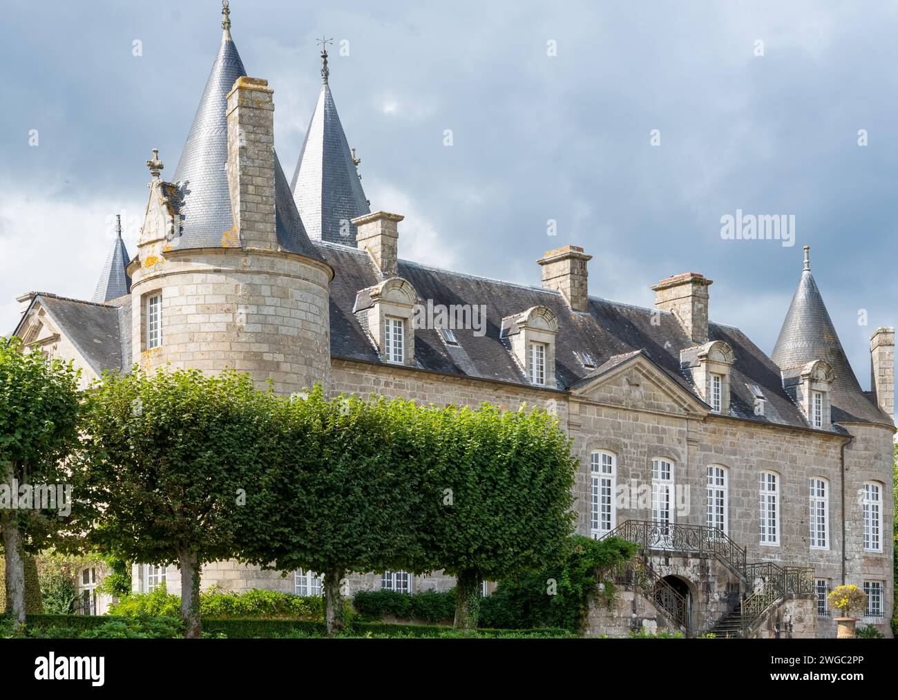 Chateau de Kergrist, France. Medieval estate house with normandy ...