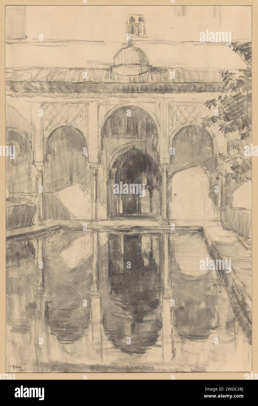 Patio de los Arrayanes in Het Alhambra Te Granada, Gerard Muller, 1871 ...