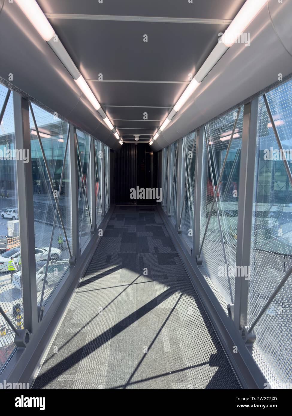 Karachi, Pakistan - January 19, 2024: Airport Tunnel. Airplane bridge ...