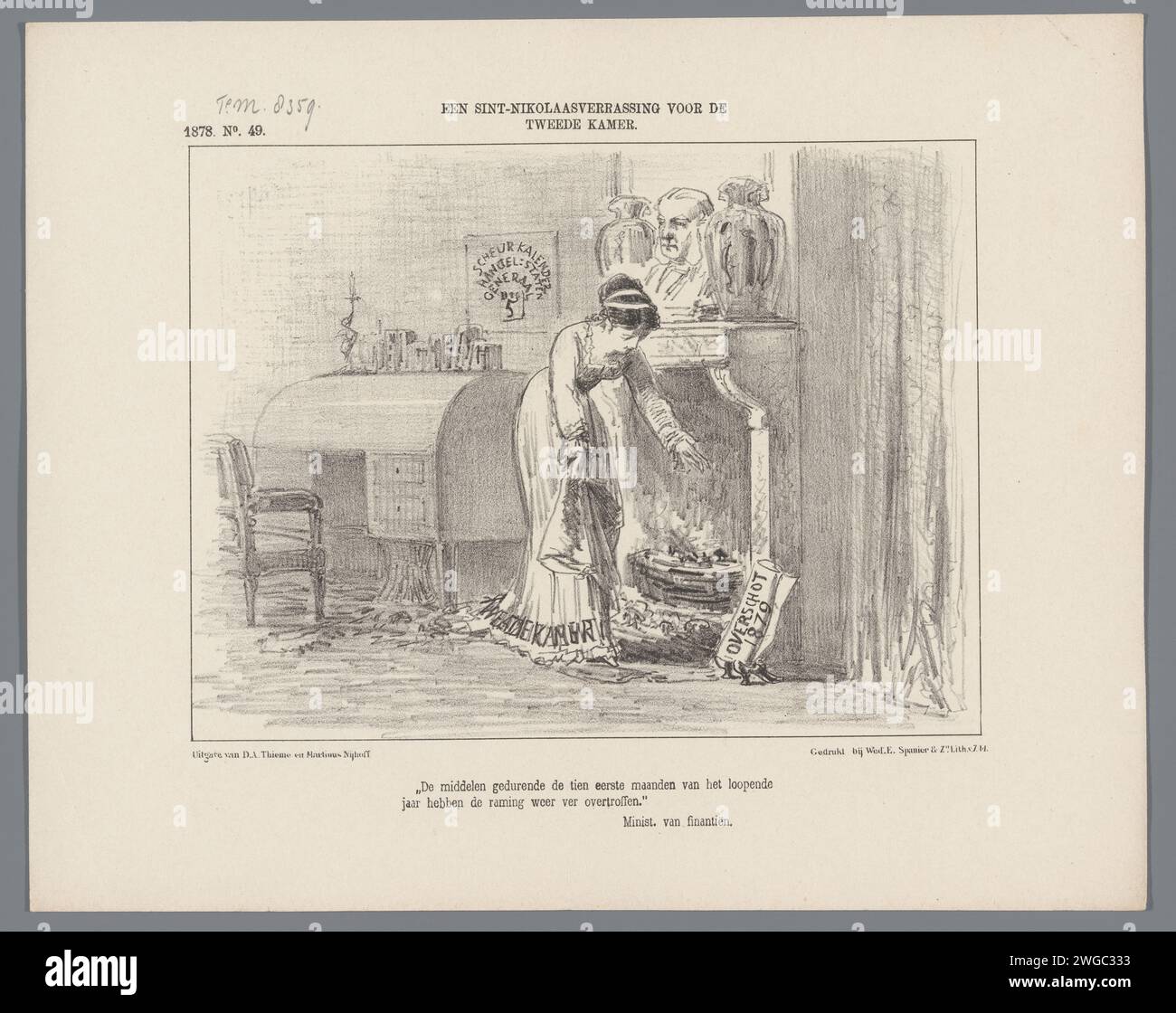Cartoon, 1878 print Cartoon. Plaat appeared at the Weekblad De ...