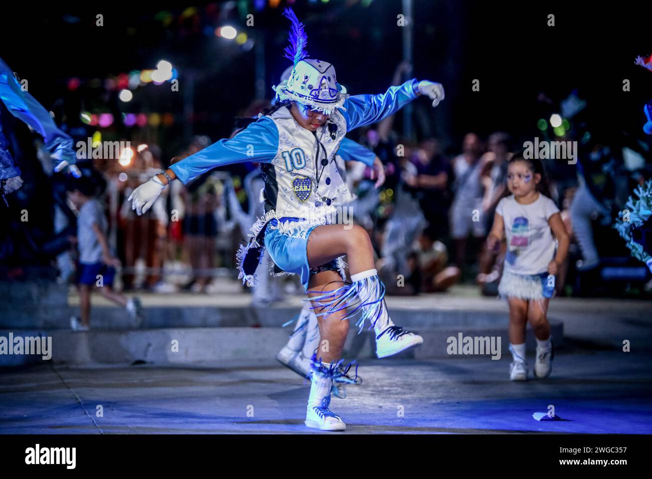 Murga dancer performs during the Buenos Aires Carnivals. Carnival ...