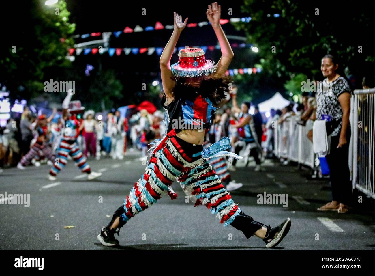 Murga dancer performs during the Buenos Aires Carnivals. Carnival became one of the most ...