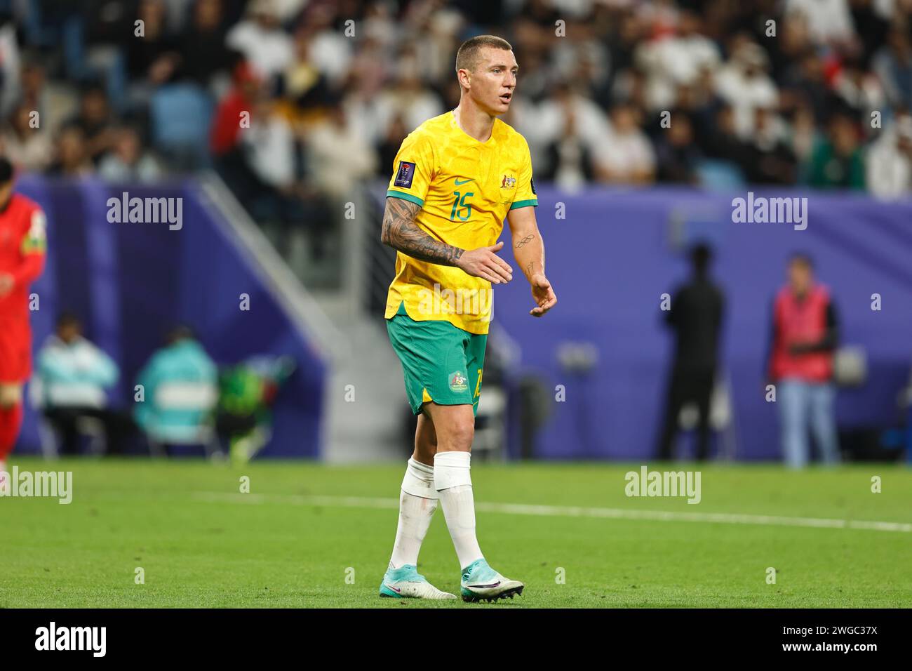 Al Wakrah, Qatar. 2nd Feb, 2024. Mitchell Duke (AUS) Football/Soccer ...