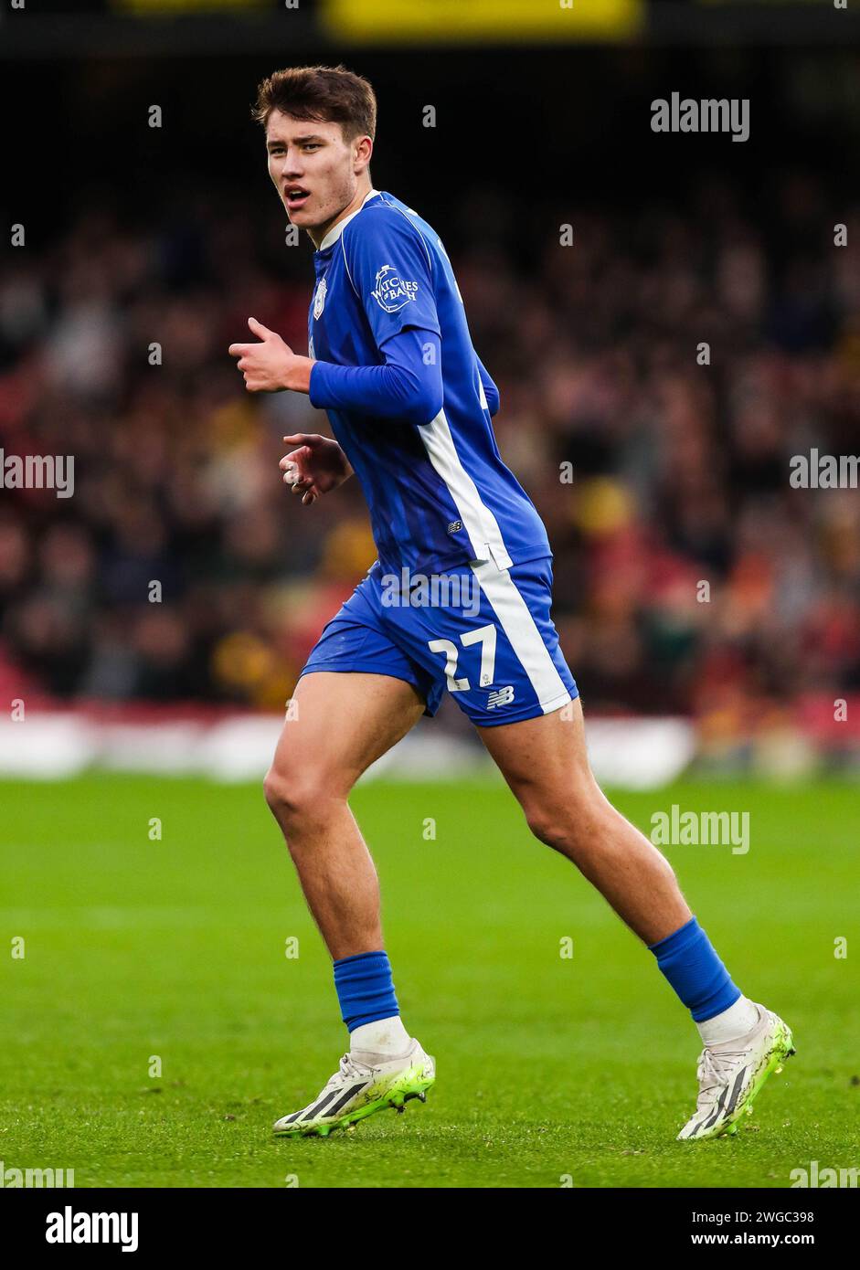 Cardiff City's Rubin Colwill in action during the Sky Bet Championship ...