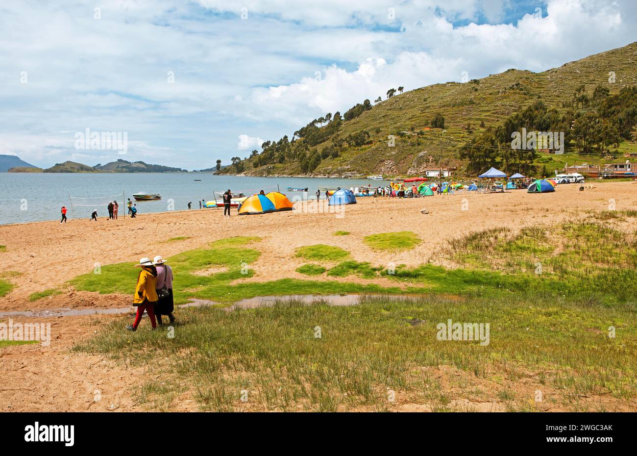 Capachica beach, Lake Titicaca, Reserva Nacional Titicaca, Puno ...