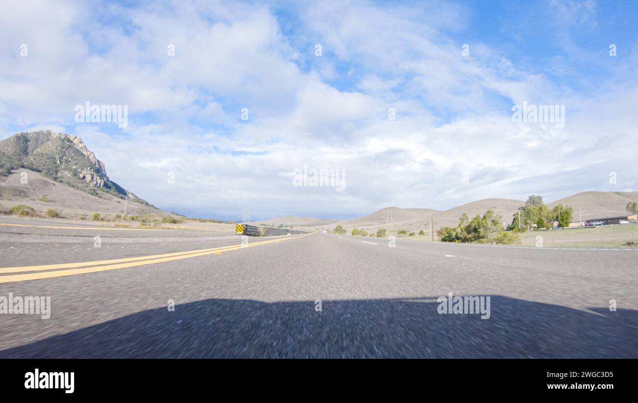 Winter Drive on Highway 101 Near SLO Stock Photo - Alamy