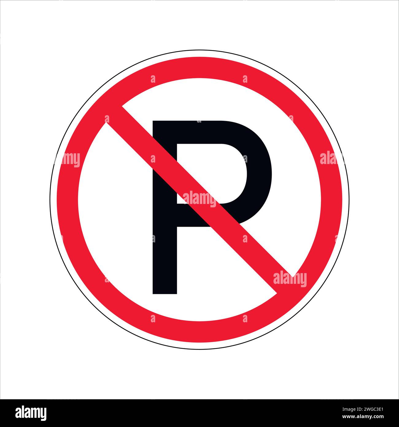 Road signs. No Parking. Vector illustration Stock Vector Image & Art ...