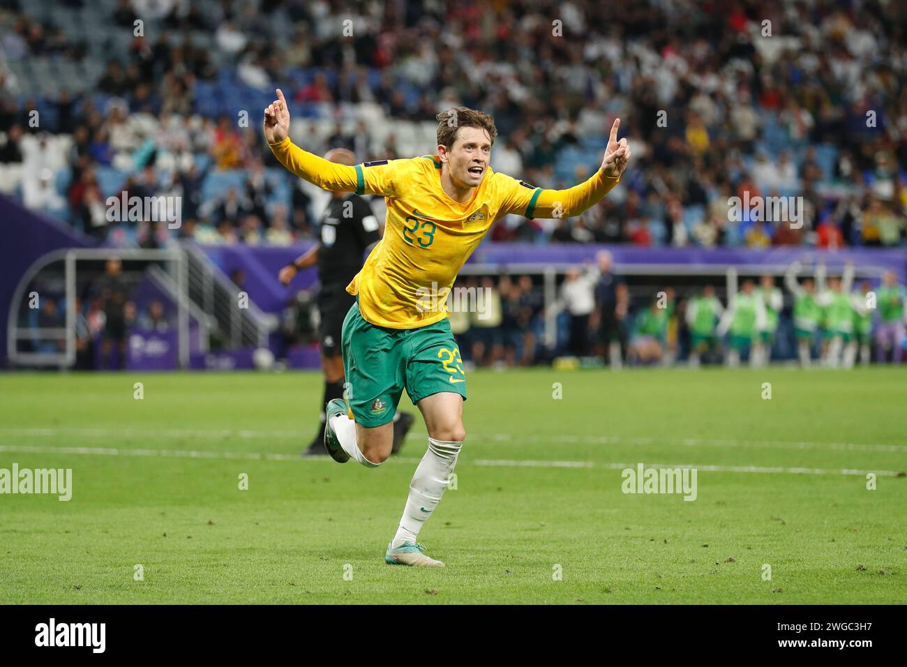 Al Wakrah, Qatar. 2nd Feb, 2024. Craig Goodwin (AUS) Football/Soccer ...