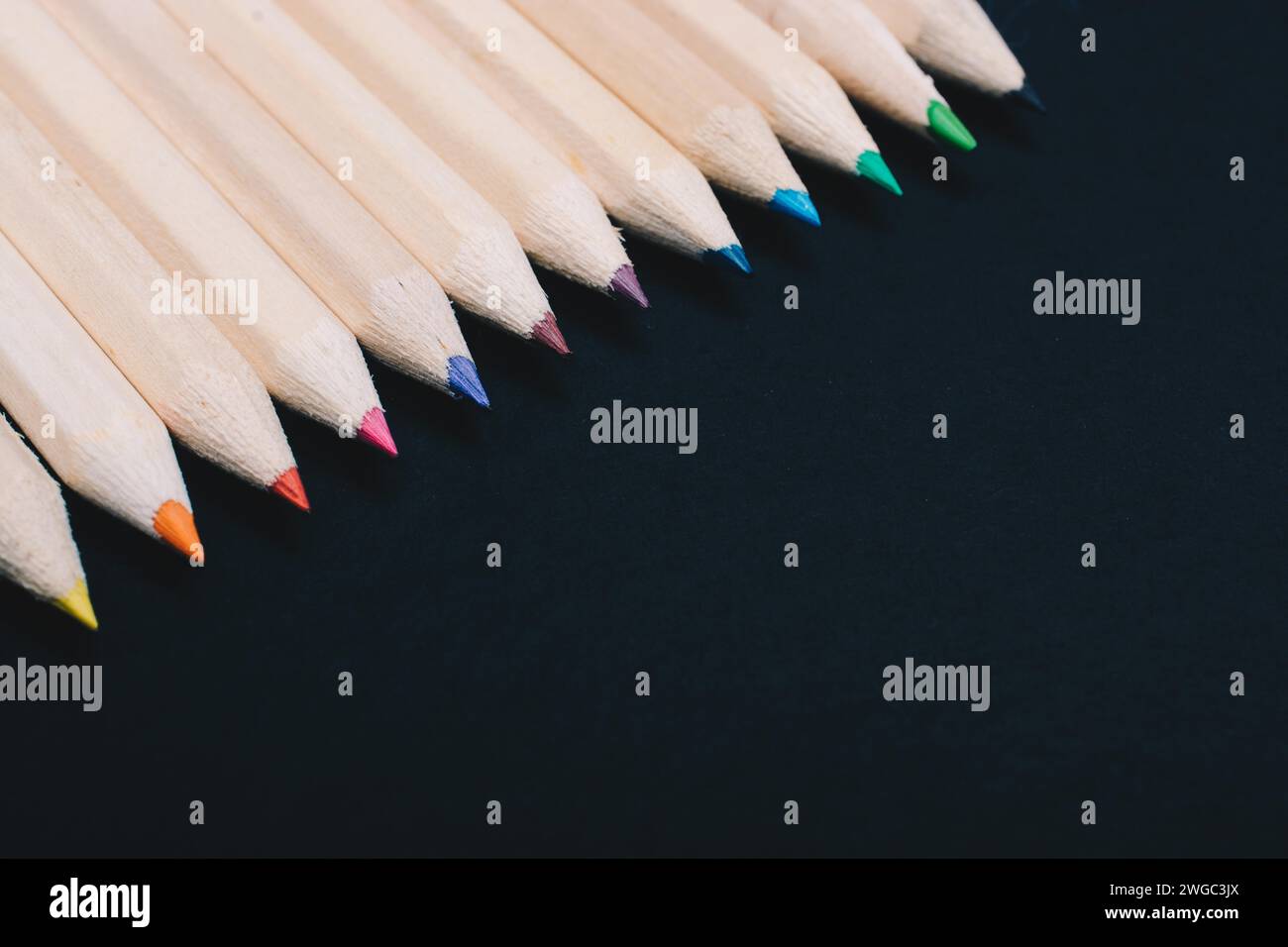 Variety of set of colored pencils for Drawing and painting Stock Photo ...