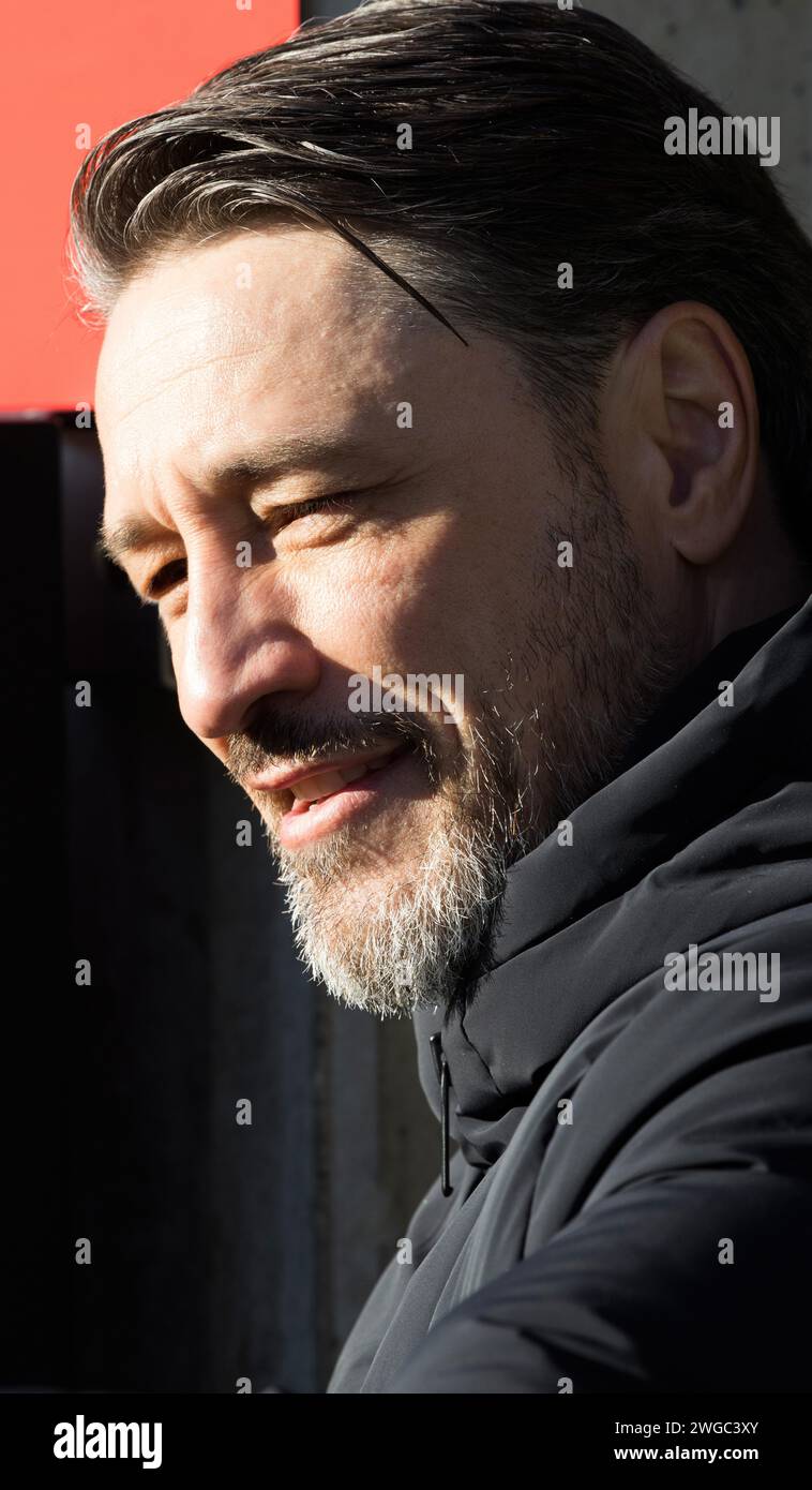 Football match, coach Niko KOVAC VFL Wolfsburg, football stadium Voith ...