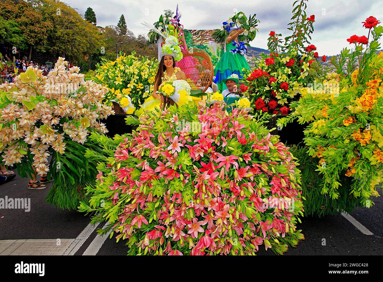 Flower float, Flower decoration, People, Flower festival, Funchal ...