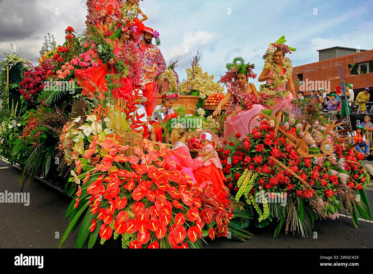 Flower float, Flower decoration, People, Flower festival, Funchal ...