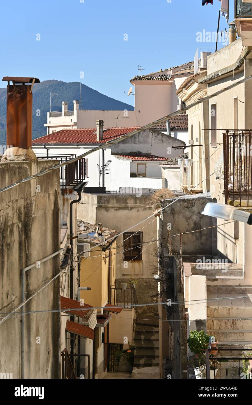 Small alleys in the small town of Rotondella in Basilicata region ...