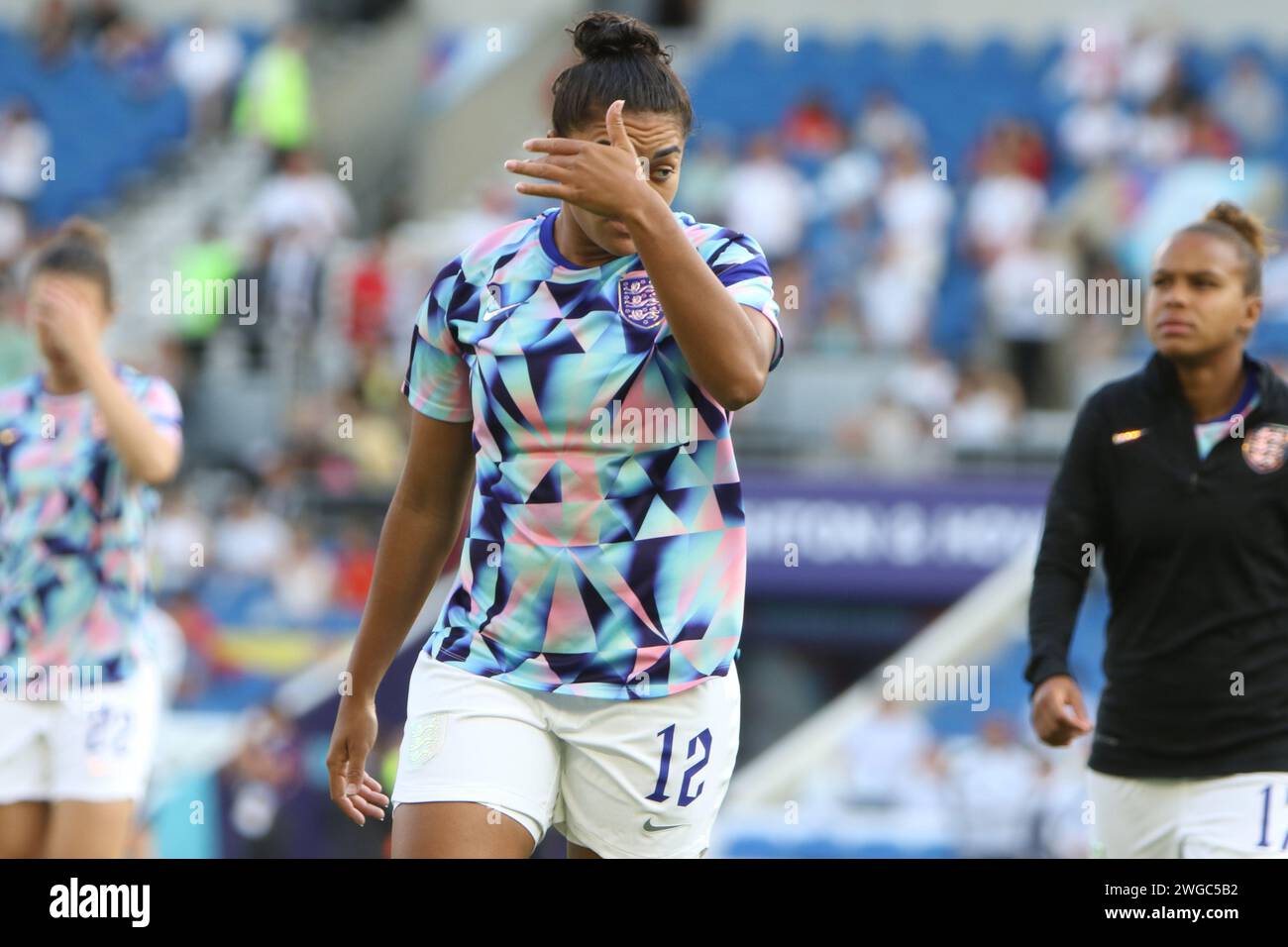 Jess Carter England v Spain, UEFA Womens Euro 2022, at Brighton ...