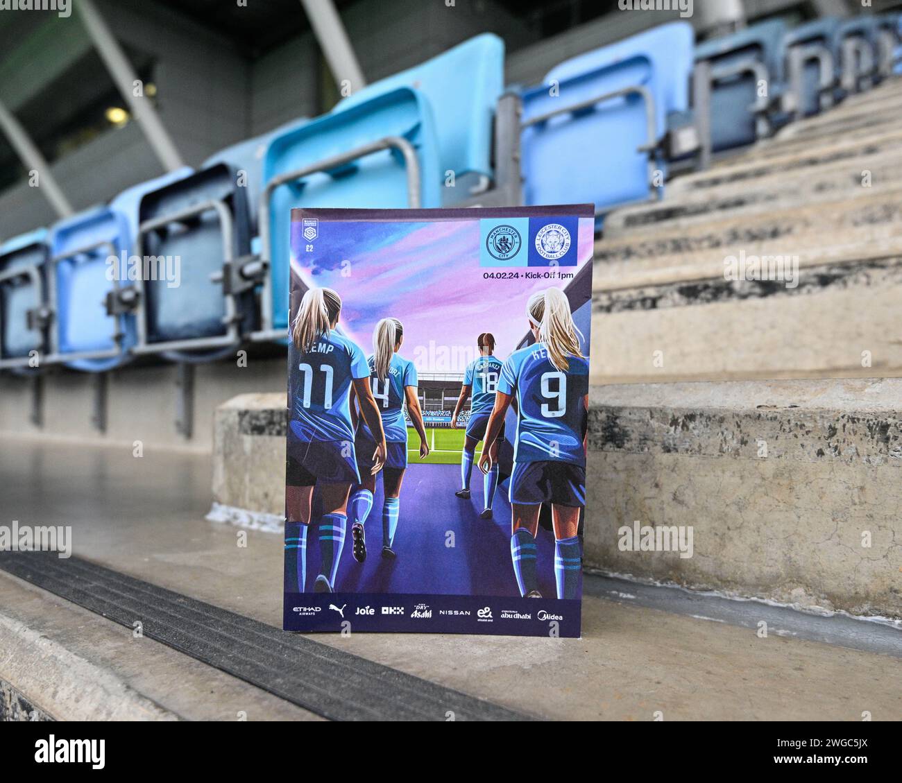 Manchester, UK. 04th Feb, 2024. The match day program in the stands of ...