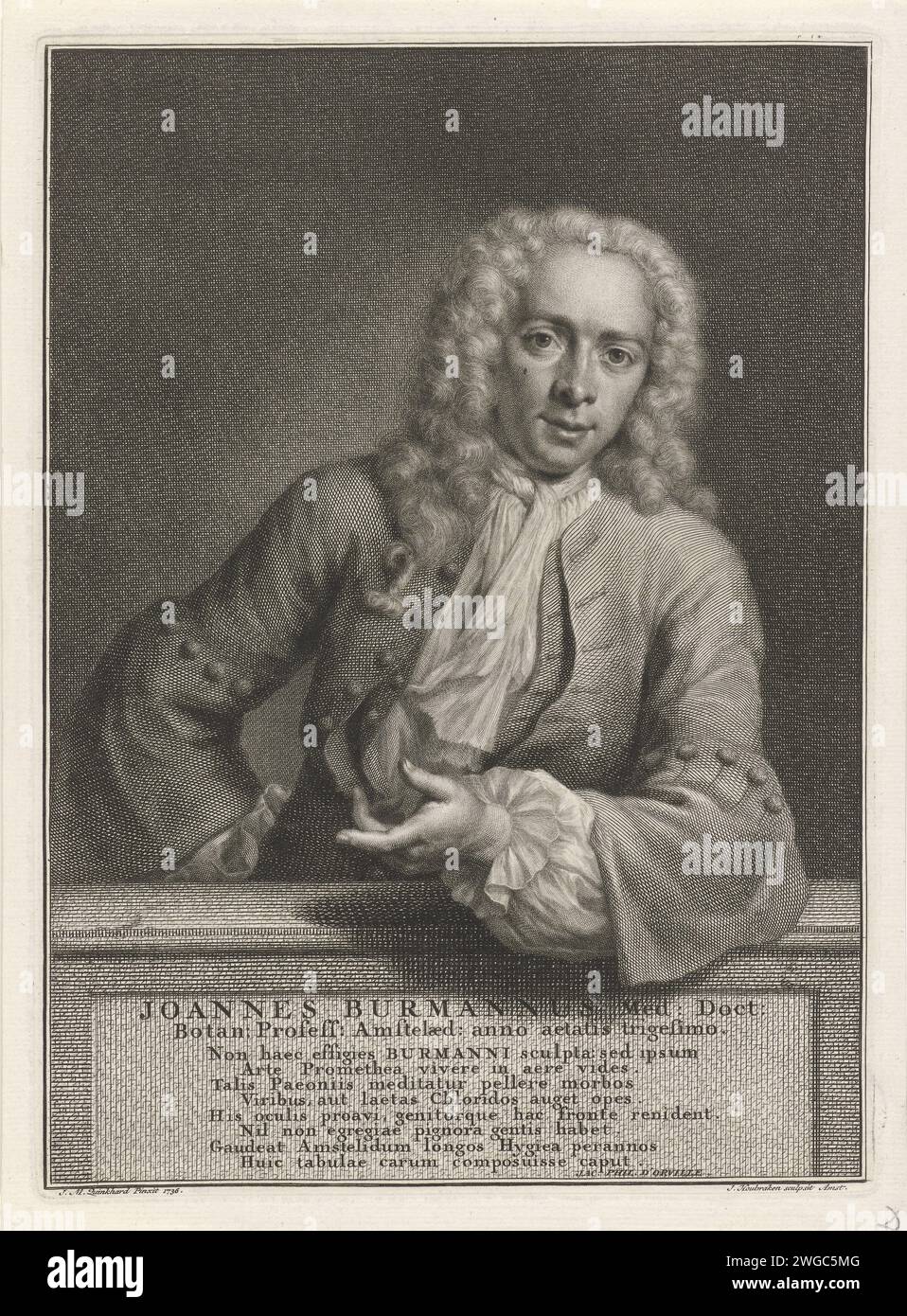Portrait of Johannes Burman, Jacob Houbraken, after Jan Maurits ...