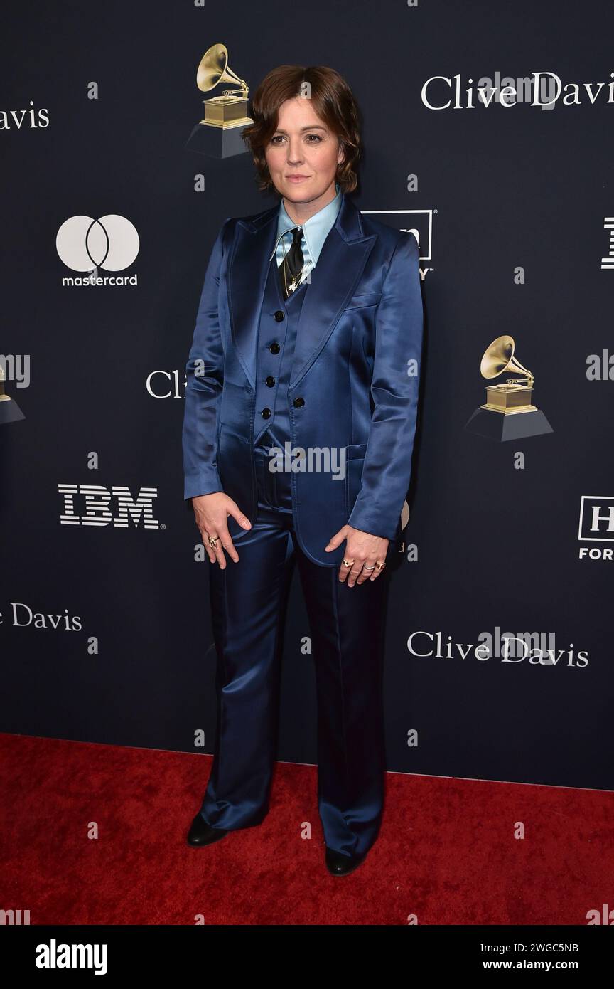 Brandi Carlile arrives at the Pre-Grammy Gala on Saturday, Feb. 3, 2024 ...