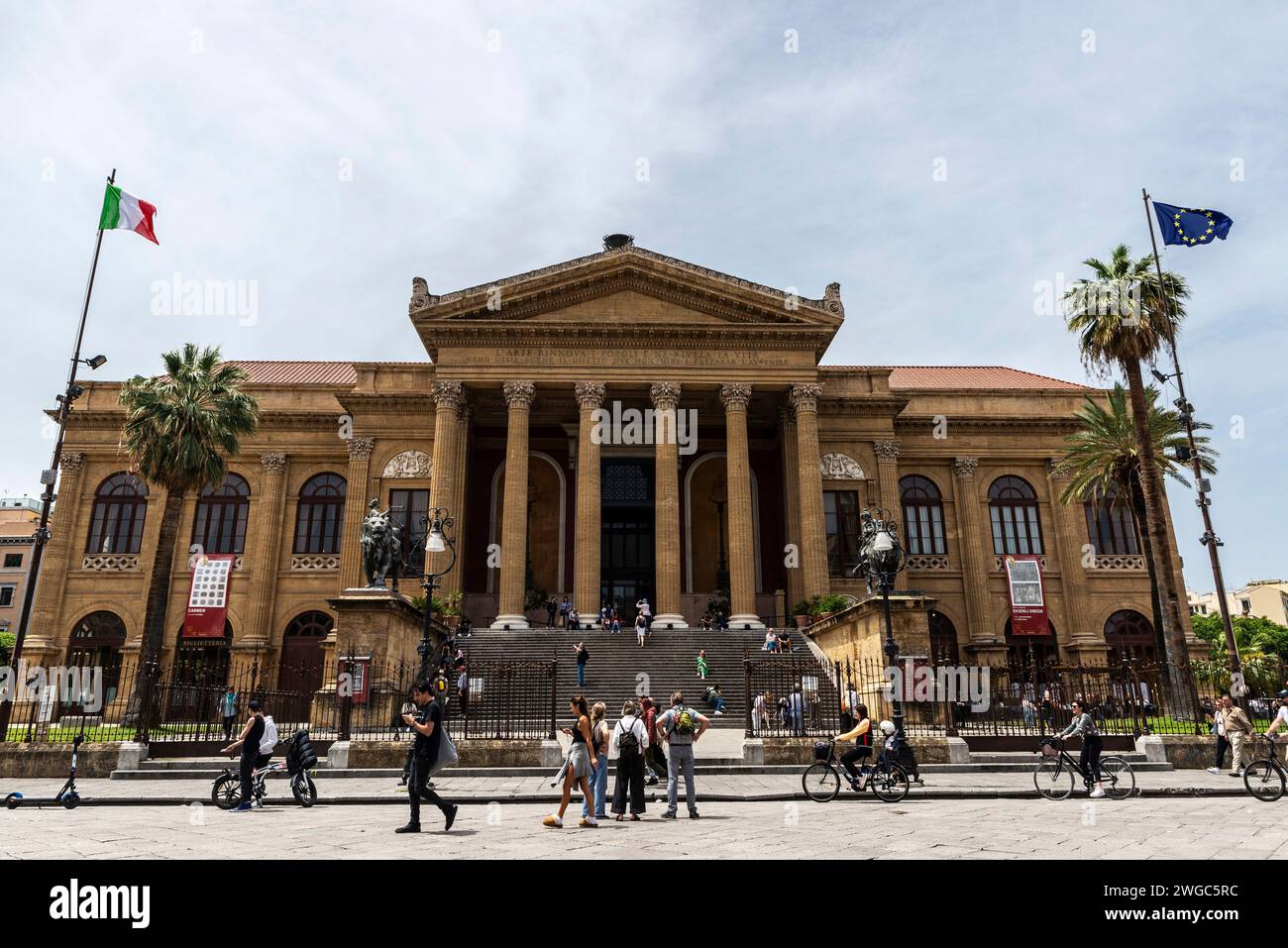 Palermo, Italy - May 13, 2023: Facade of the Teatro Massimo Vittorio ...