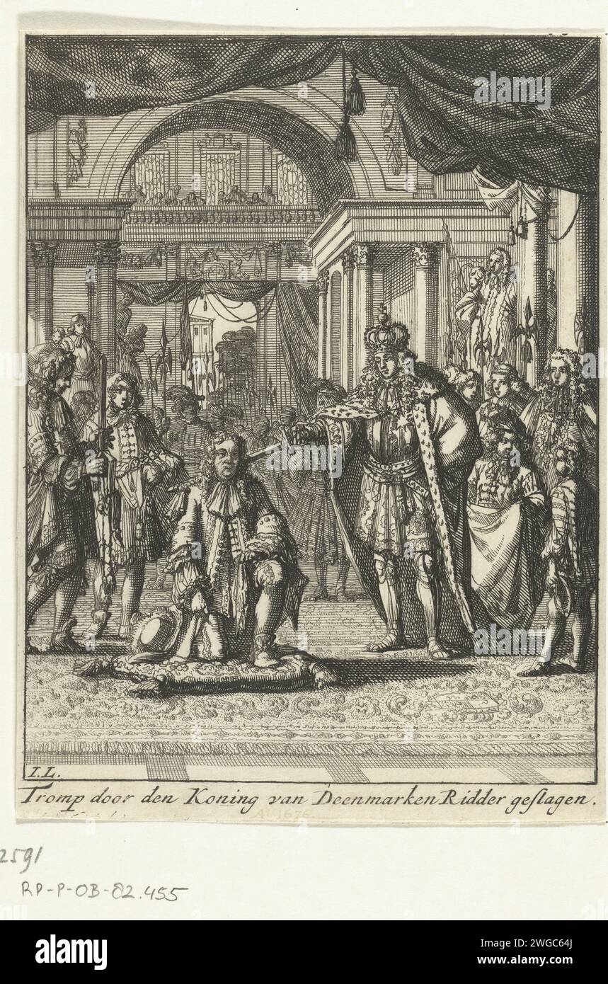 Cornelis Tromp beaten the king of Denmark, 1676, 1690 - 1692 print ...