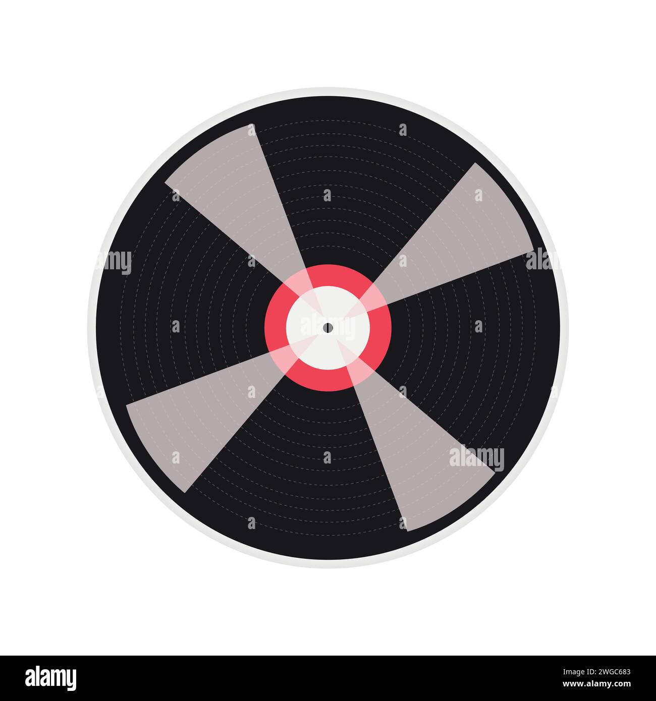 Vector vinyl record on a white background. Vinyl record. Old CDs, music ...