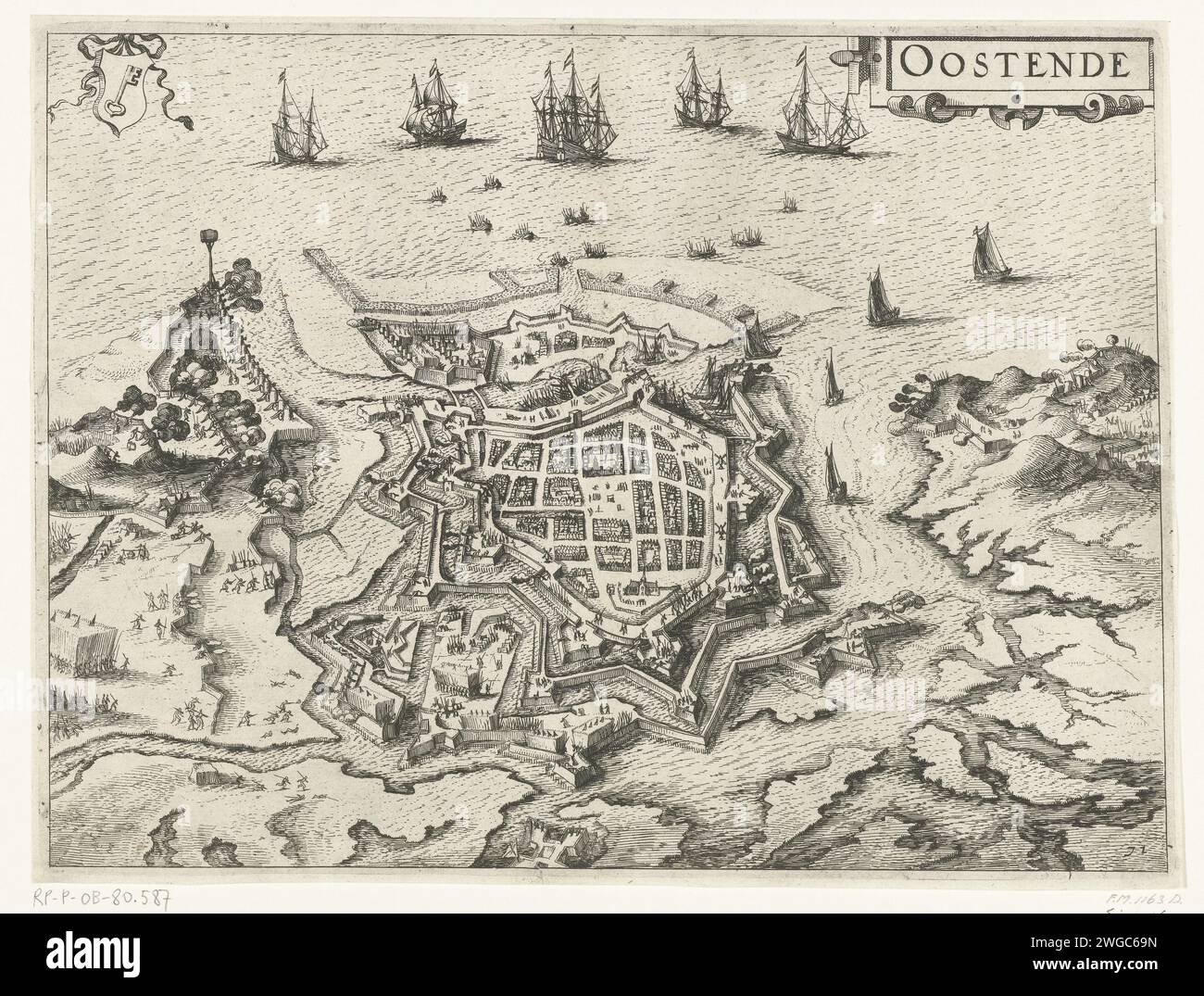 Siege of Ostend, 1601-1604, 1612 - 1648 print Siege of Ostend by the ...